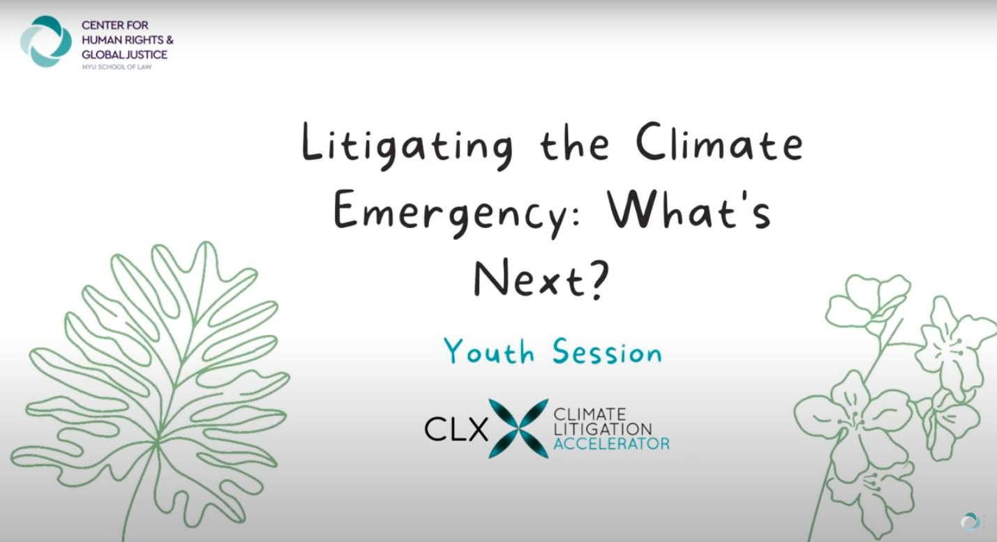 Litigating the Climate Emergency: What’s Next? – Youth Session - CLX ...